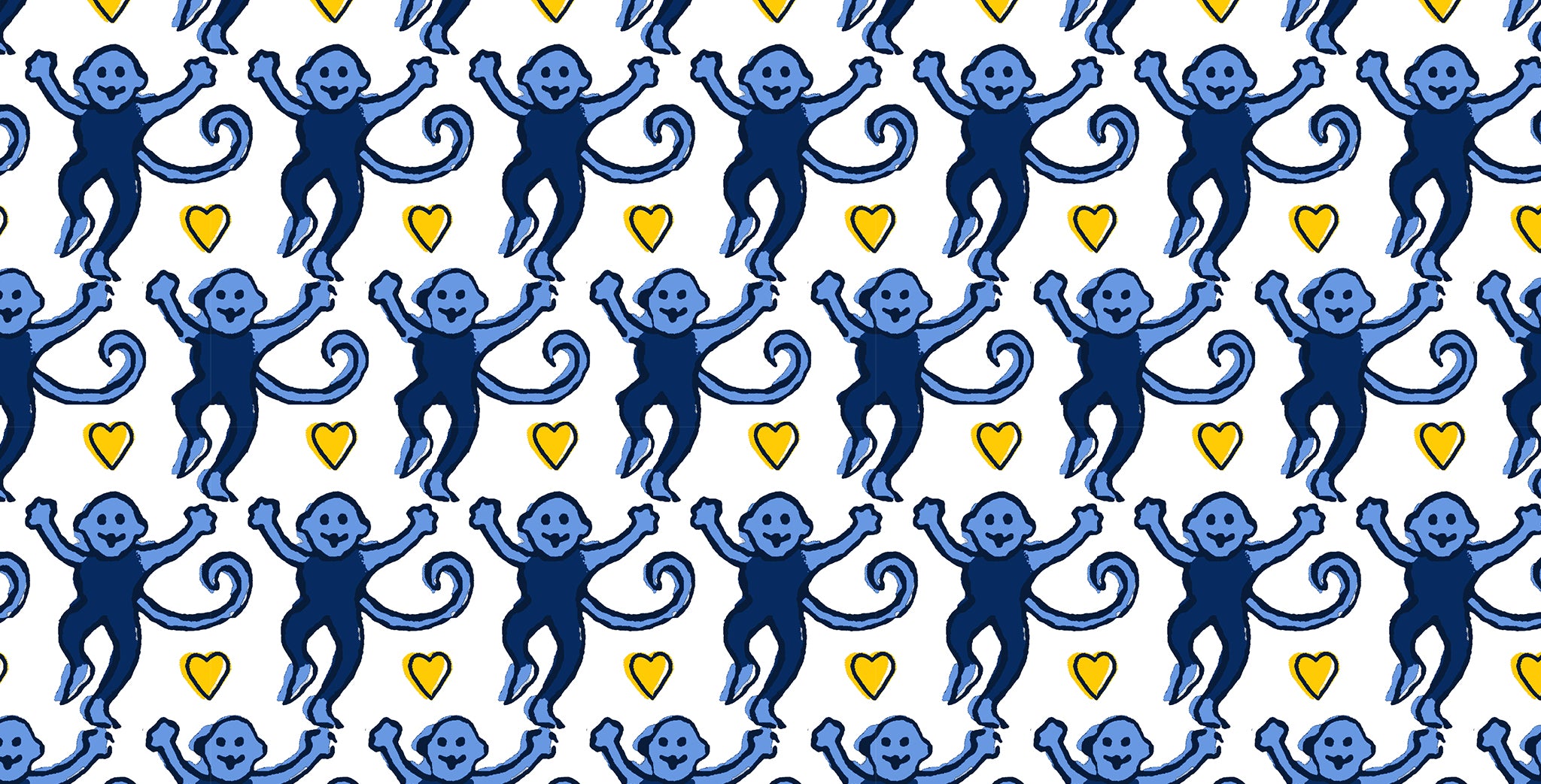 Blue and Yellow Lovely Monkey – Roller Rabbit