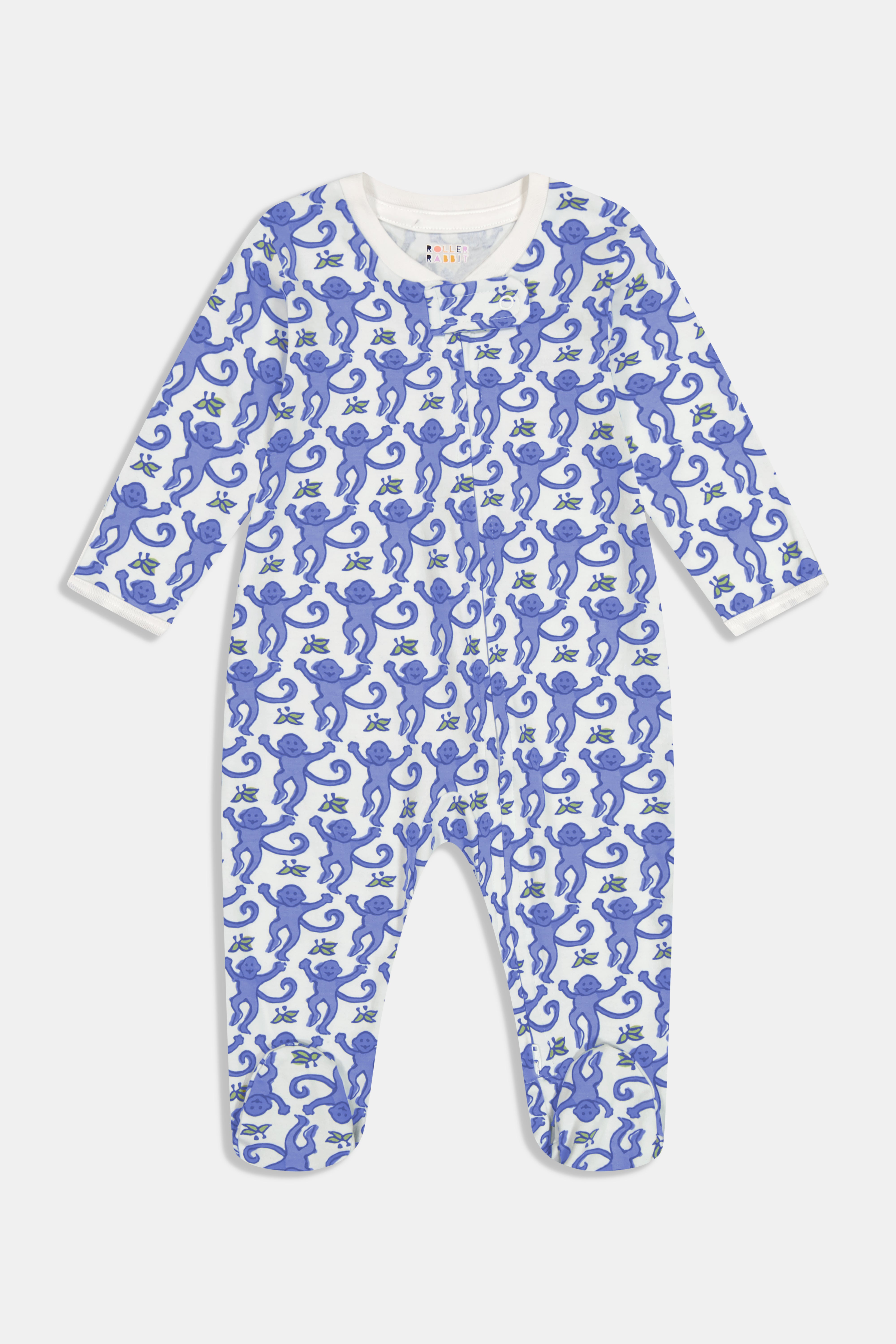 Infant Monkey Zipper Footie | Roller Rabbit