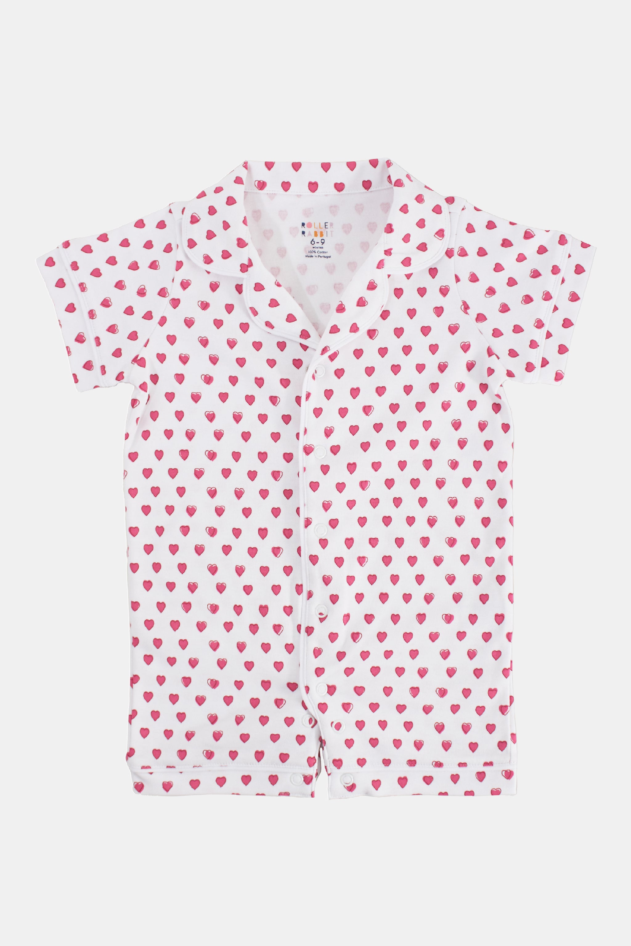 Infant Hearts Polo Onesie | Roller Rabbit